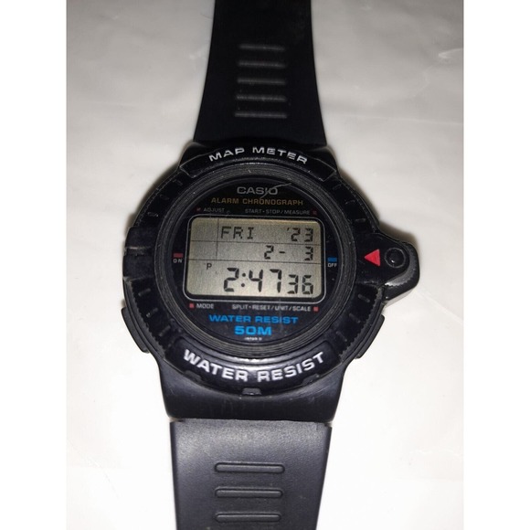 Casio | Accessories | Retro 99 Casio Black Map100 Map100 Map Meter Wr ...
